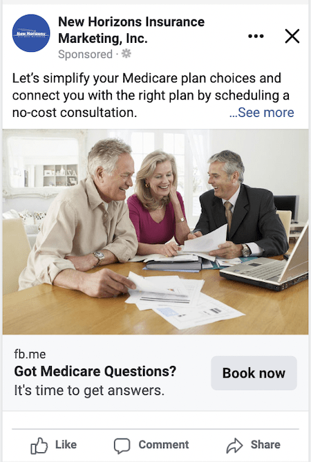 Insurance facebook ad examples store